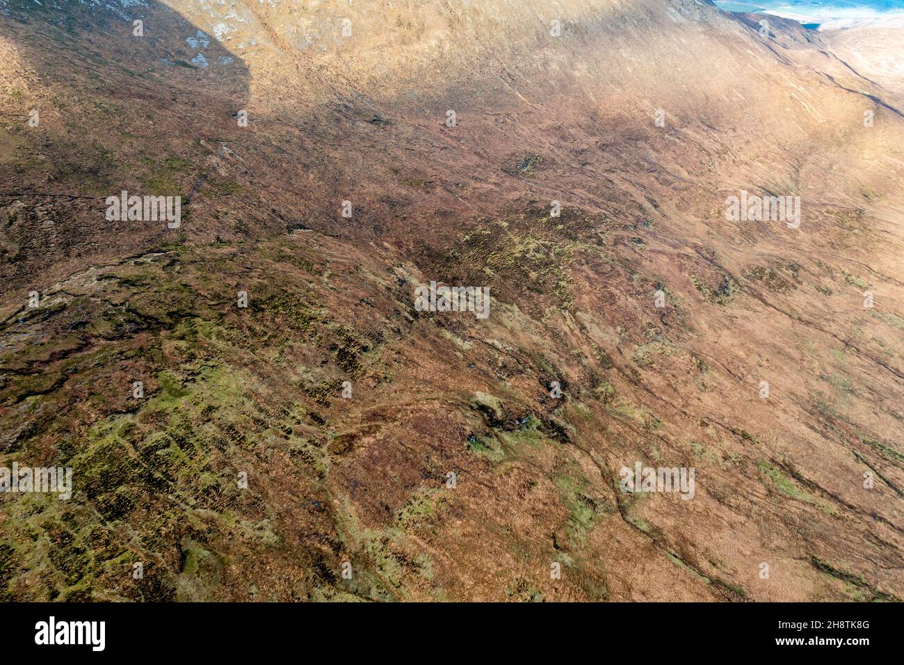 Aerial view of the Muckish Mountain in County Donegal - Ireland Stock ...