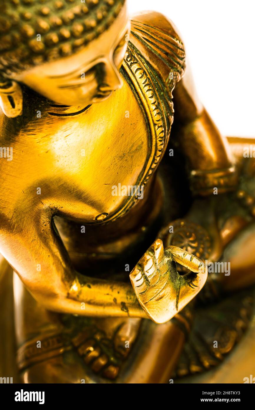 Hand of the golden Buddha Stock Photo - Alamy