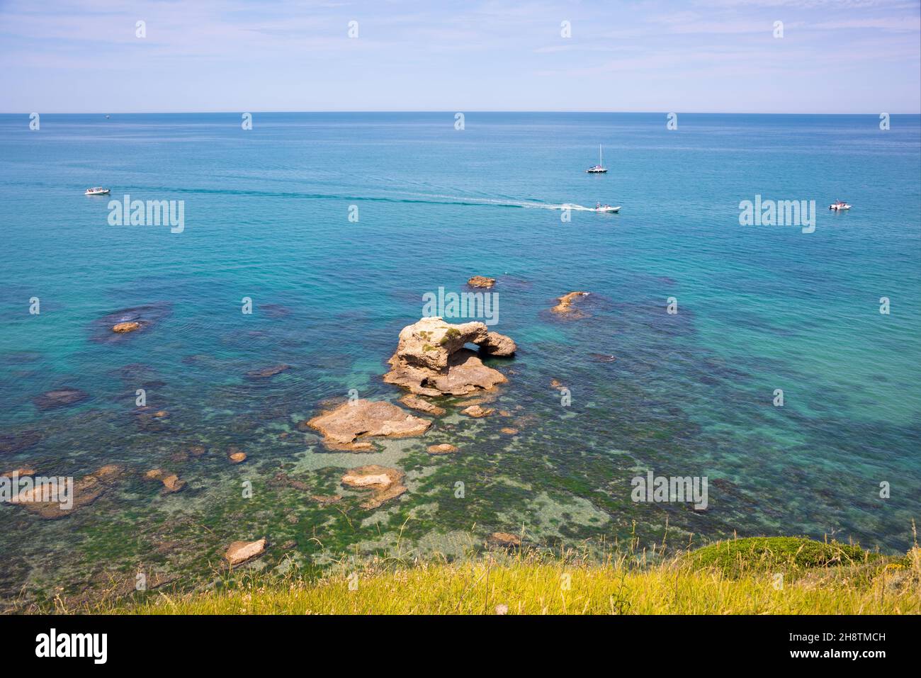 Sea coast and a beach, summer travel destination Stock Photo - Alamy