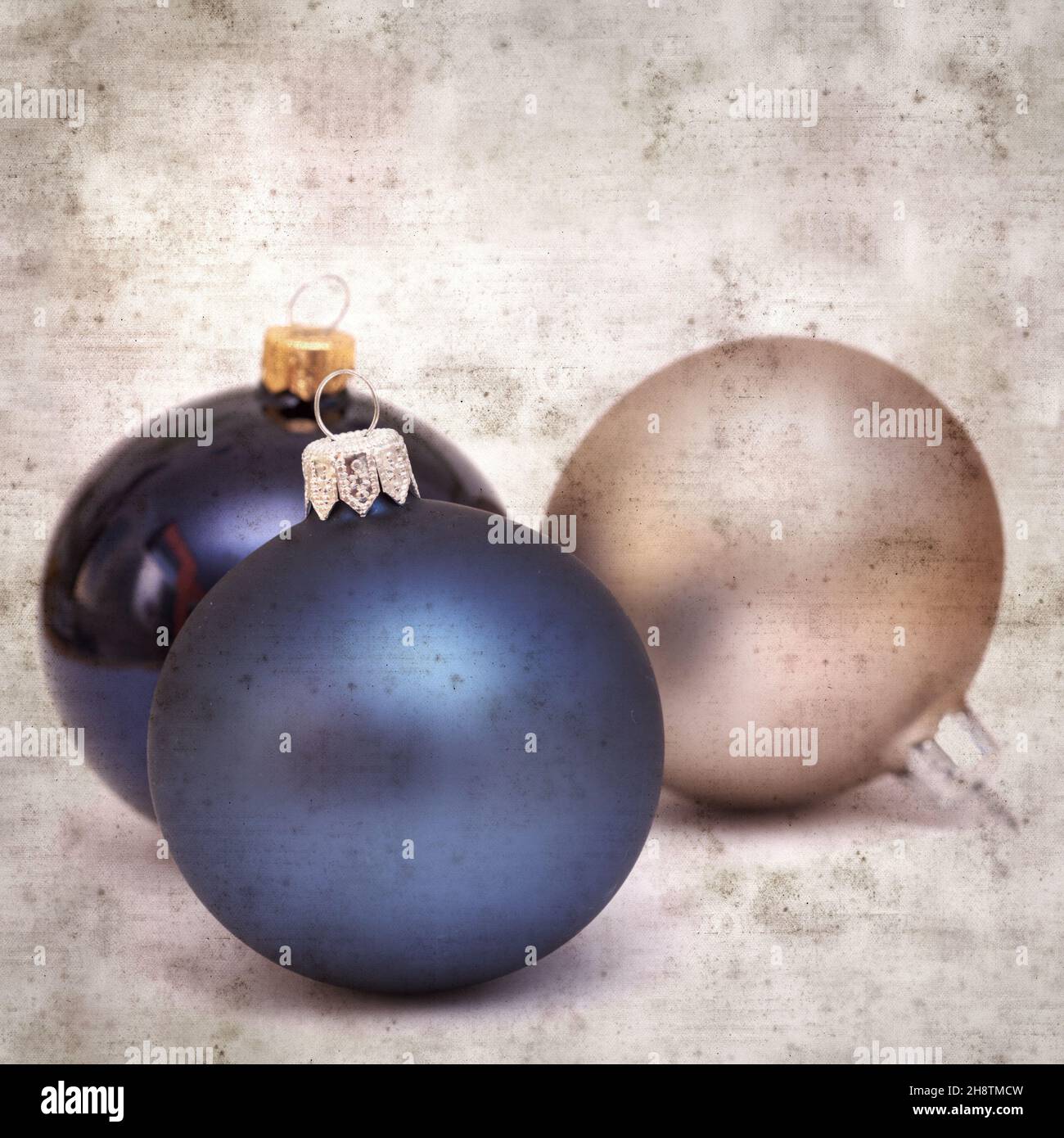 paper background with Christmas baubles Stock Photo - Alamy