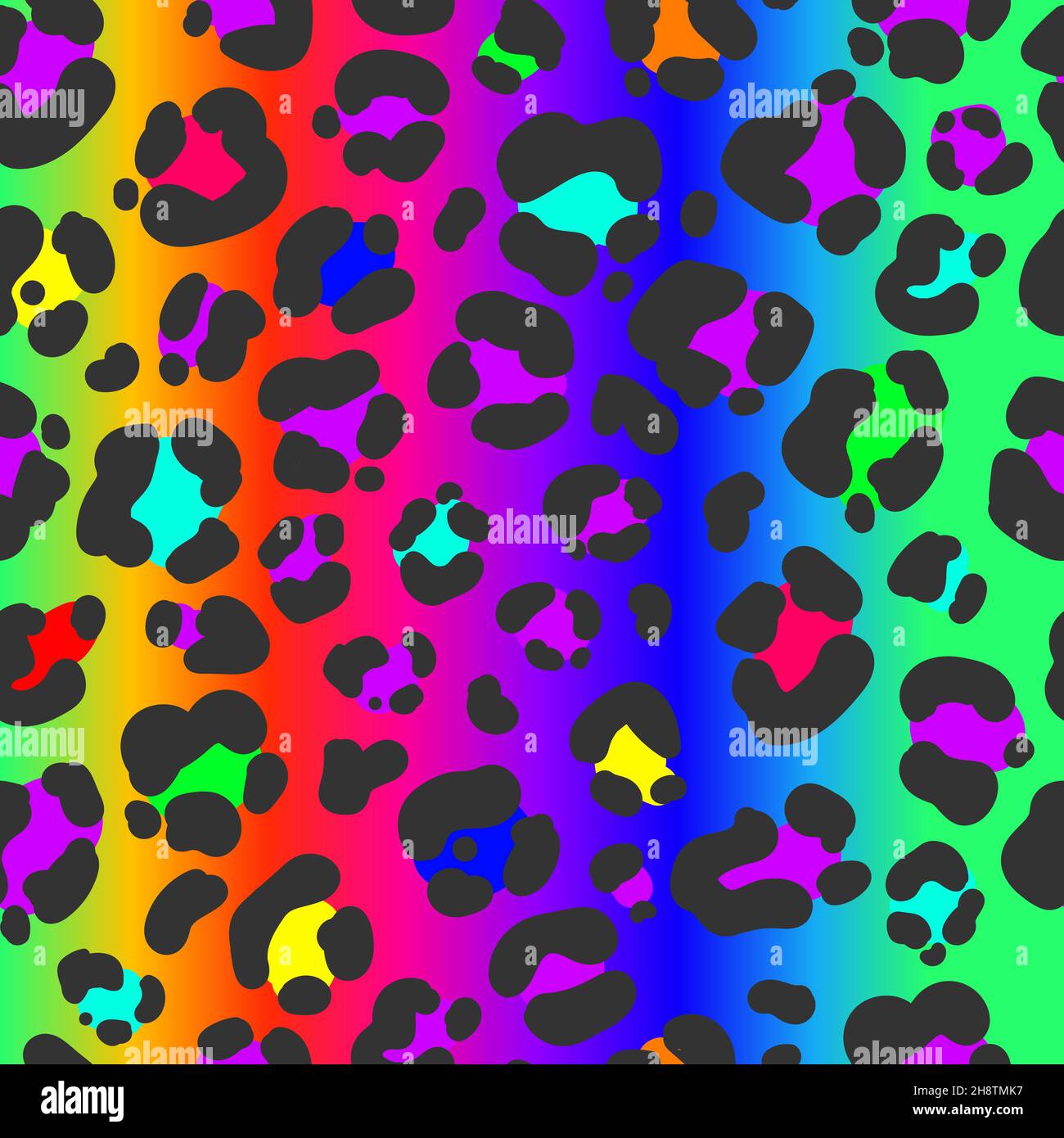 Neon Rainbow Zebra Print Wallpaper