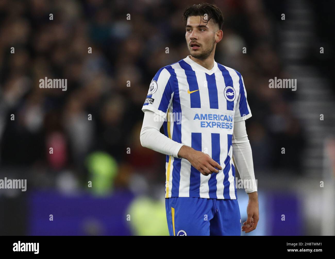 London, England, 1st December 2021. Jakub Moder of Brighton and Hove ...