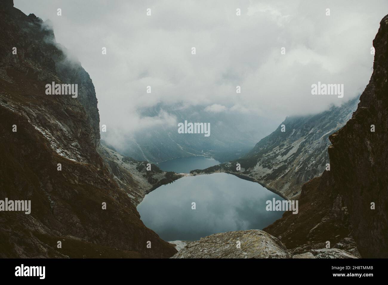 Black Lake below Mount Rysy in the Tatra mountains Stock Photo - Alamy