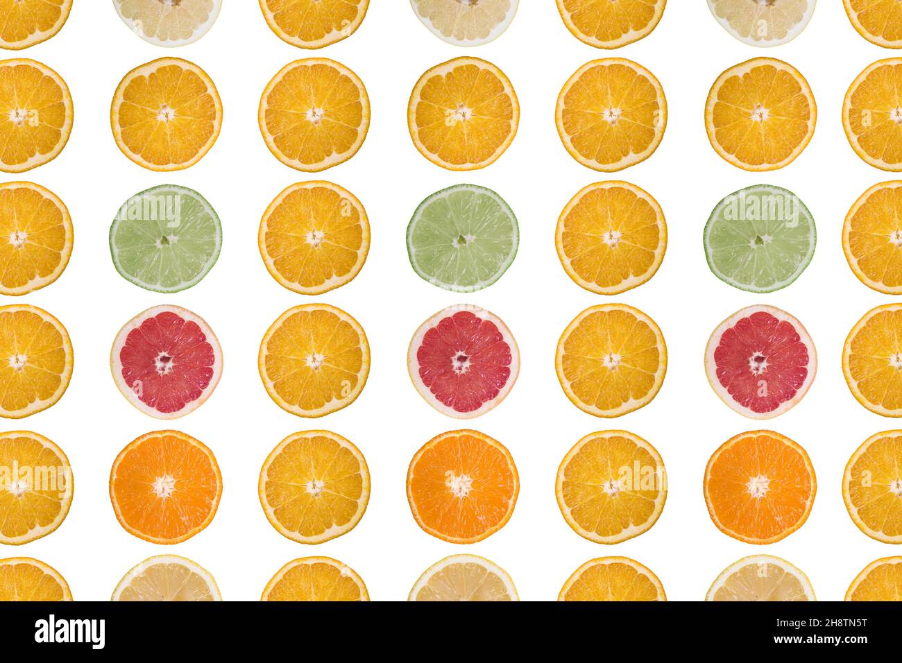 Set of fresh citrus slices isolated on white background Stock Photo - Alamy