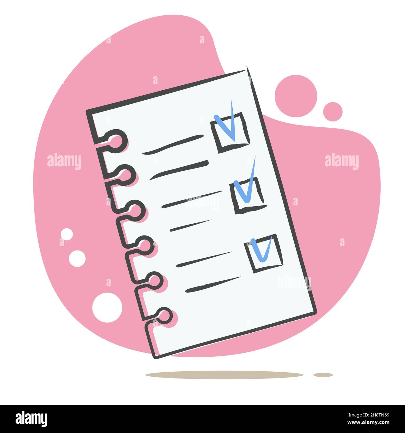 Checklist doodle vector illustration. Hand drawn sketch style. Vector ...
