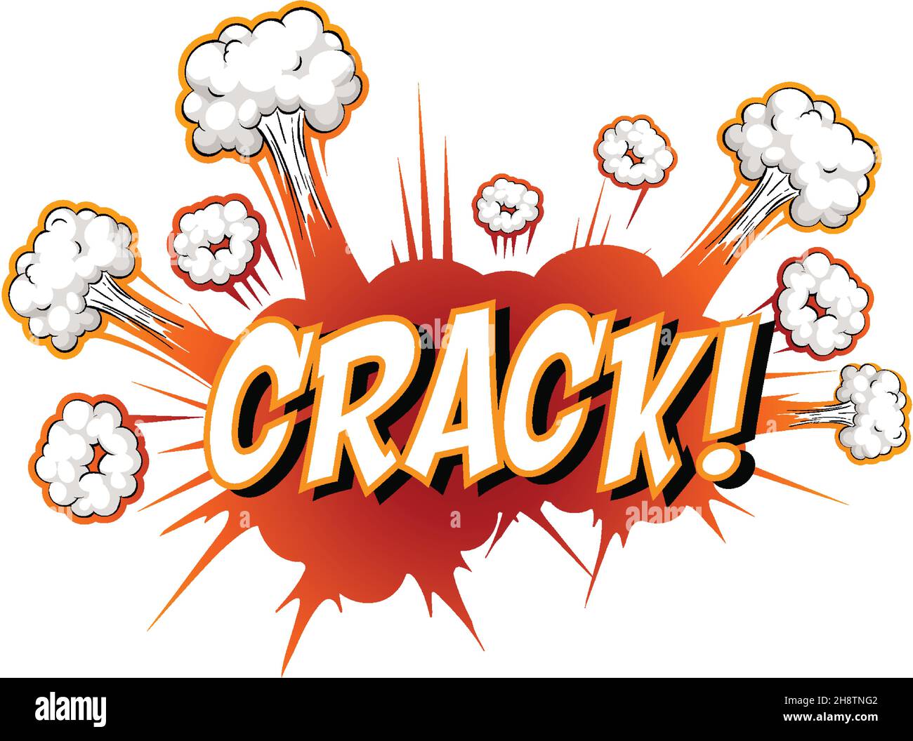 Comic speech bubble with crack text illustration Stock Vector Image ...