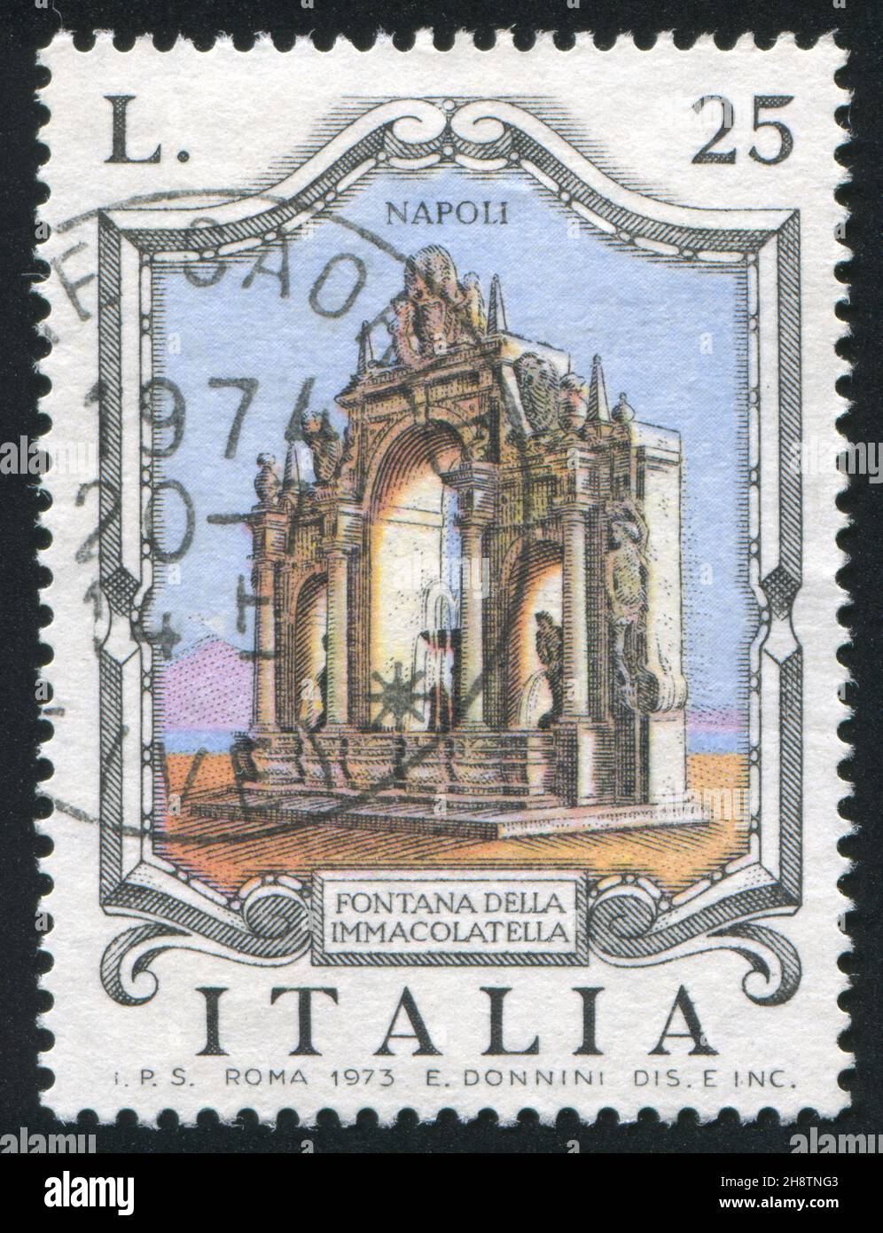 ITALY - CIRCA 1973 : stamp printed by Italy, shows Immacolatella ...