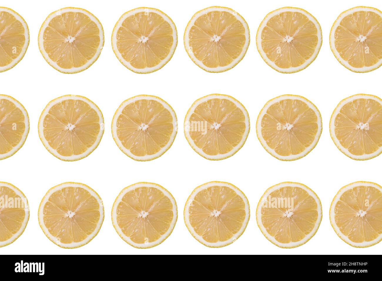 Fresh lemon slices isolated on white background Stock Photo - Alamy