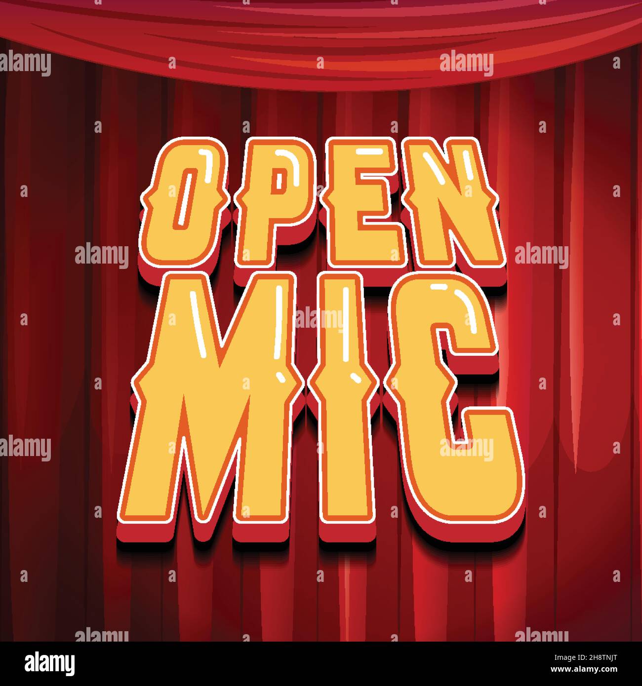 Open Mic Banner Design illustration Stock Vector Image & Art - Alamy