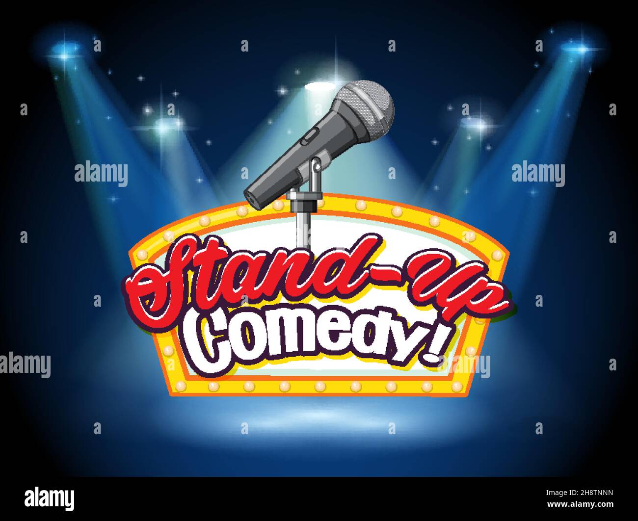 Stand Up Comedy Banner illustration Stock Vector Image & Art - Alamy