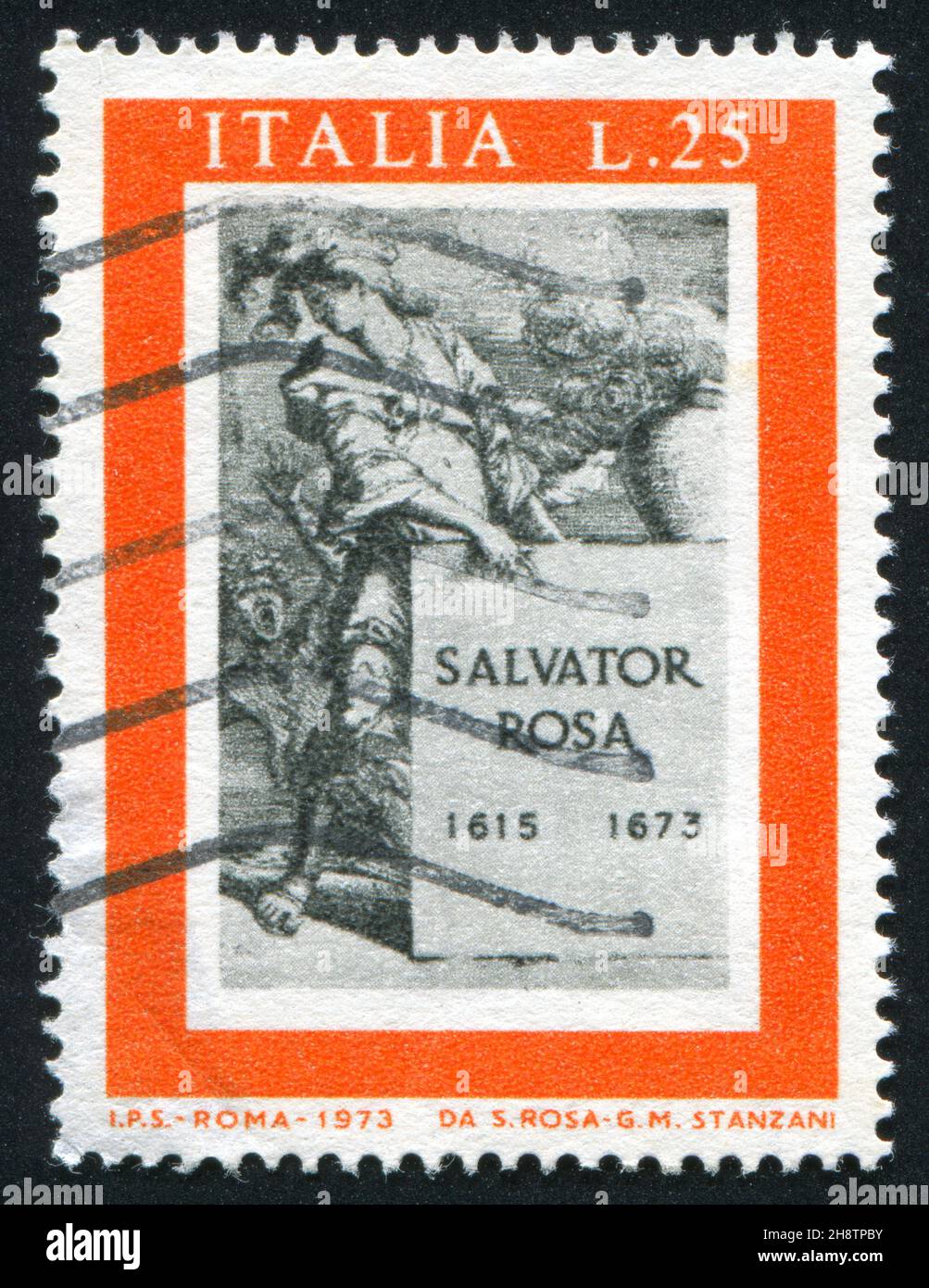 ITALY - CIRCA 1973: stamp printed by Italy, shows Title page for Book ...