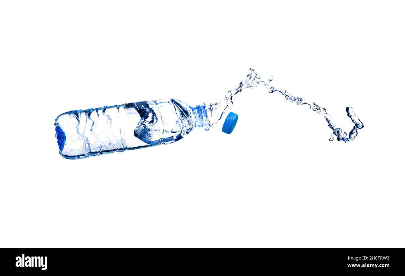 Water splash from a plastic bottle Stock Photo - Alamy
