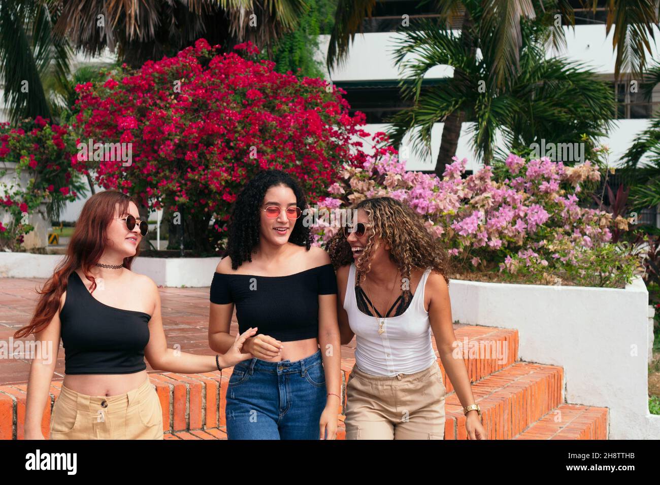 Cheerful Friends In The City. Friendship concept Stock Photo - Alamy