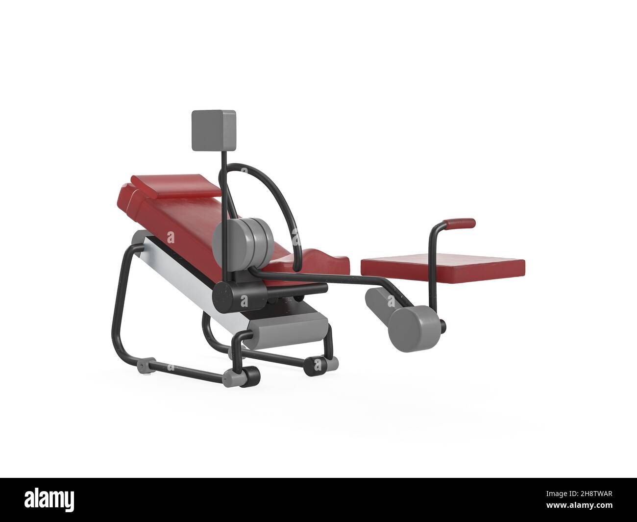 Multifunctional gym machine, angle view isolated on white background ...