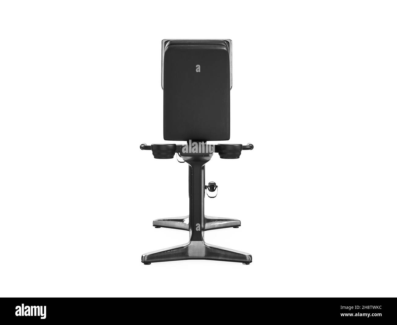 Multifunctional gym machine, back view isolated on white background. 3D ...