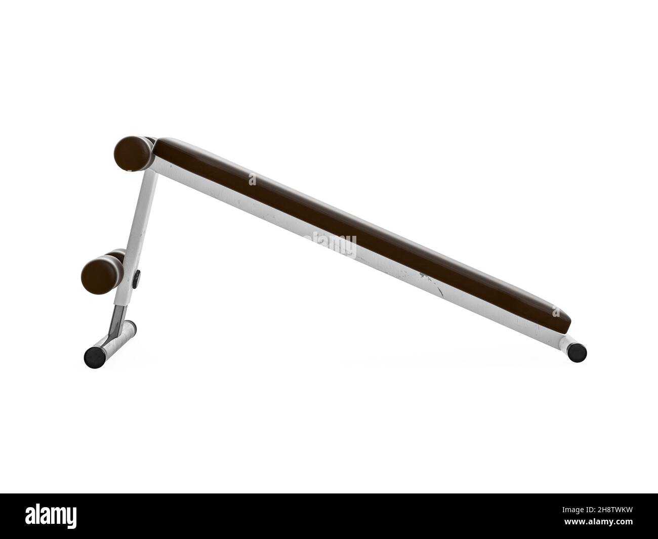 Multifunctional gym machine, left view isolated on white background. 3D ...