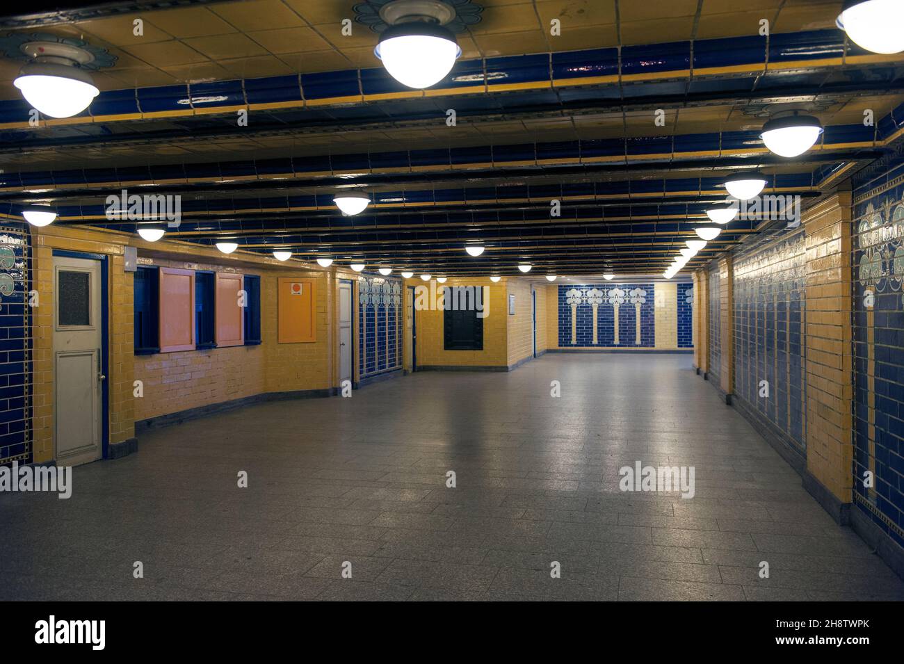 Belin, Germany. Interior Architecture or a down town, East-Berlin ...