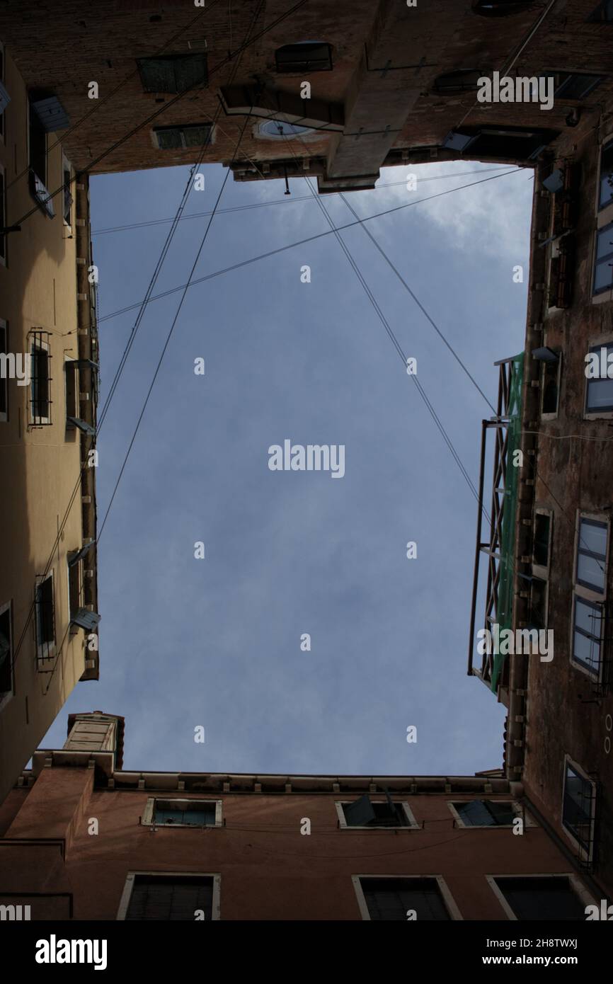 Building view from below with beautiful sky Stock Photo - Alamy