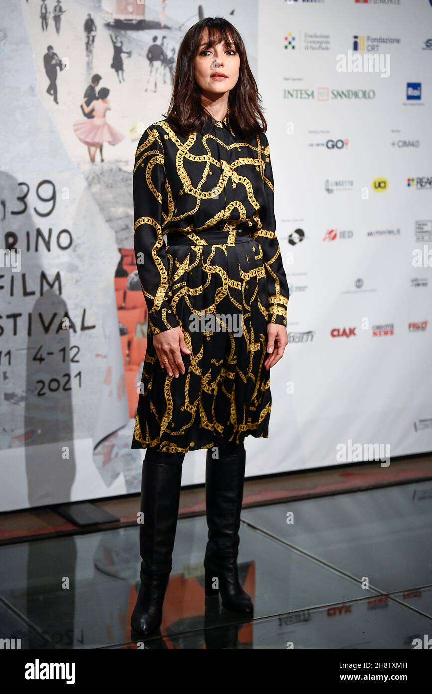 Turin, Italy. 02 December 2021. Ambra Angiolini poses during a ...