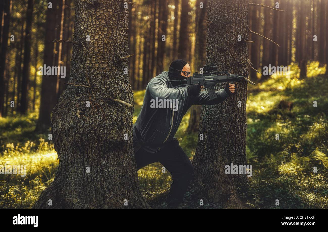 Outdoor airsoft field hi-res stock photography and images - Alamy