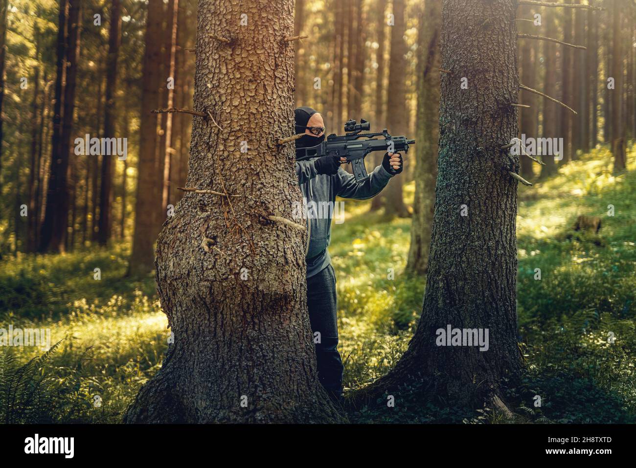 Outdoor airsoft field hi-res stock photography and images - Alamy