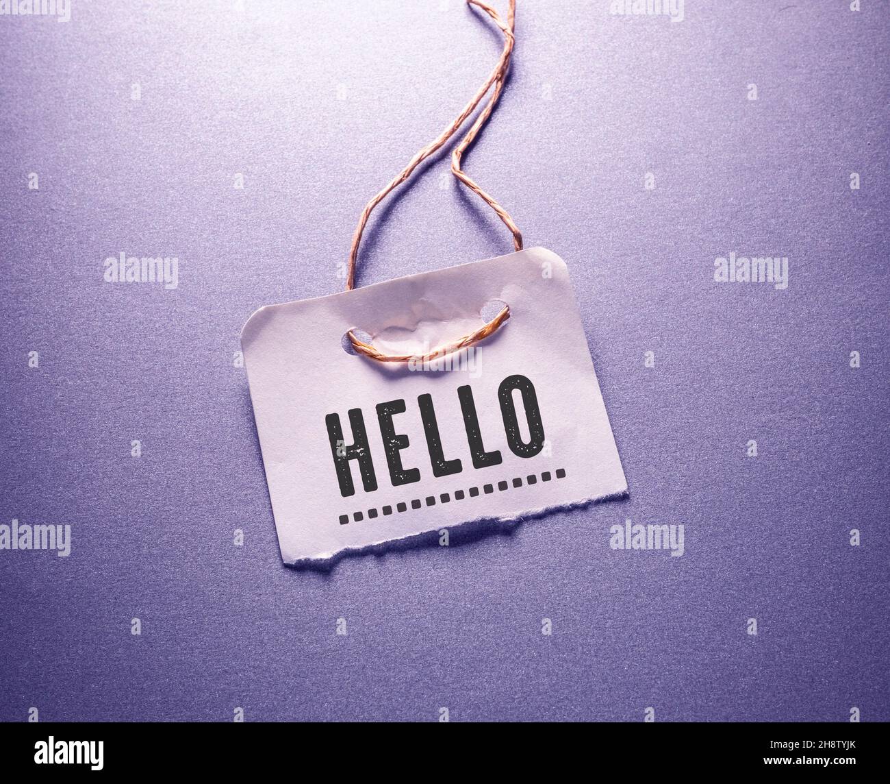 Close up of Hello Word , Business Concept Idea Stock Photo - Alamy