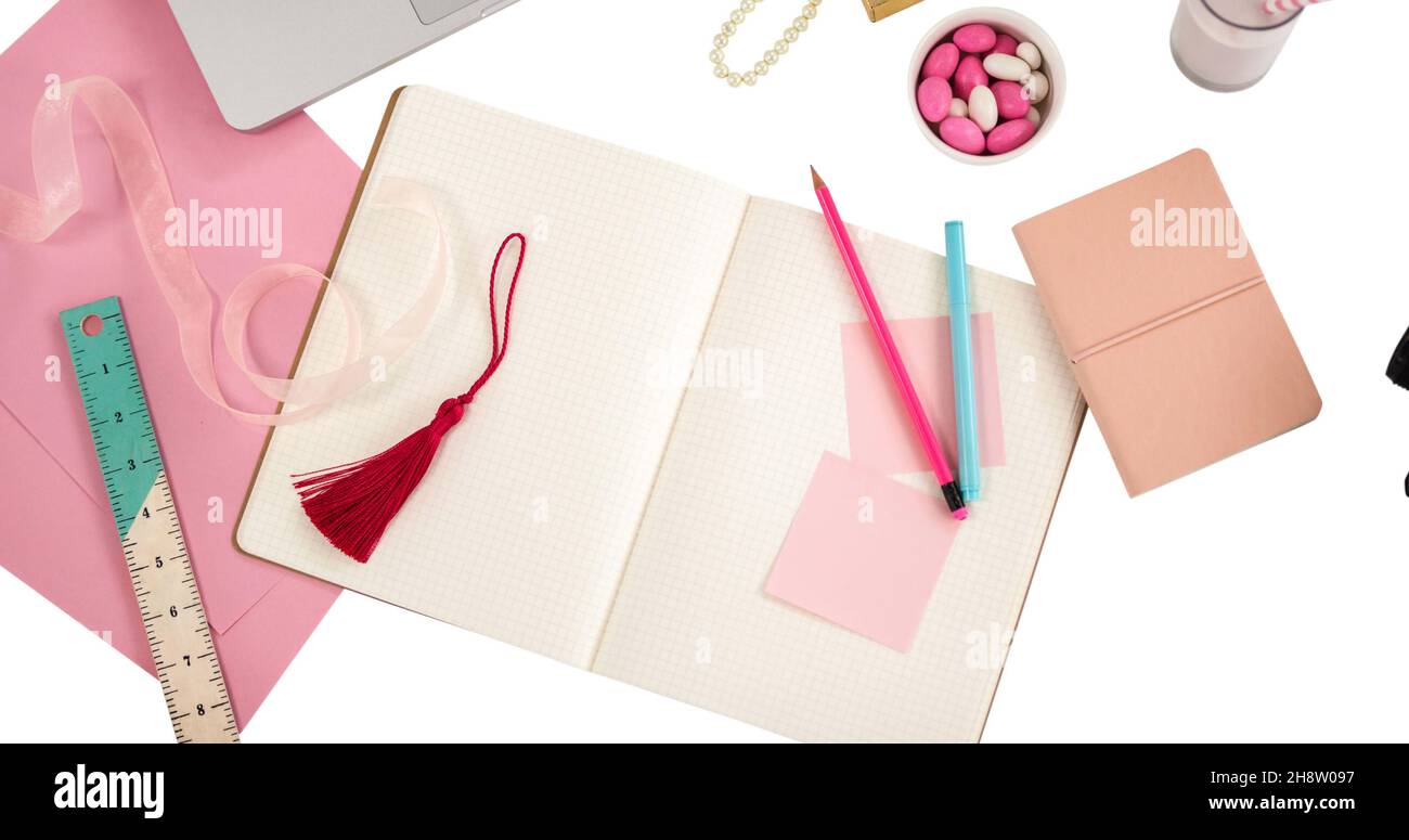 Image of make it your spot text on memo note over laptop and office ...