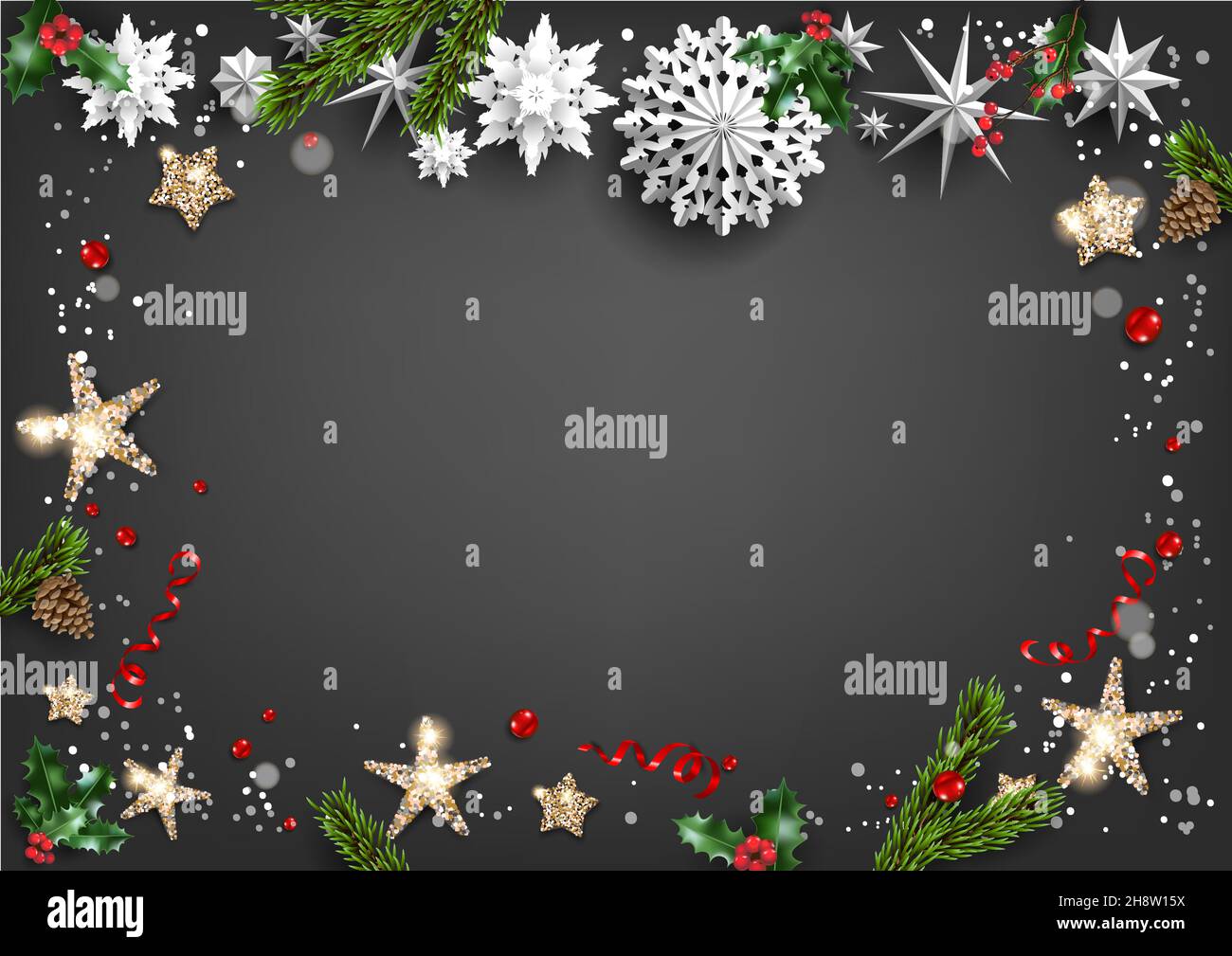 Invitation card holiday season Stock Vector Images - Alamy