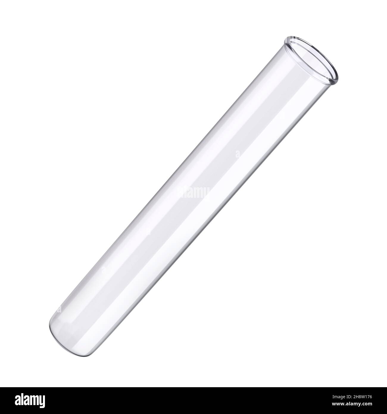 Empty test tube isolated on white background Stock Photo - Alamy