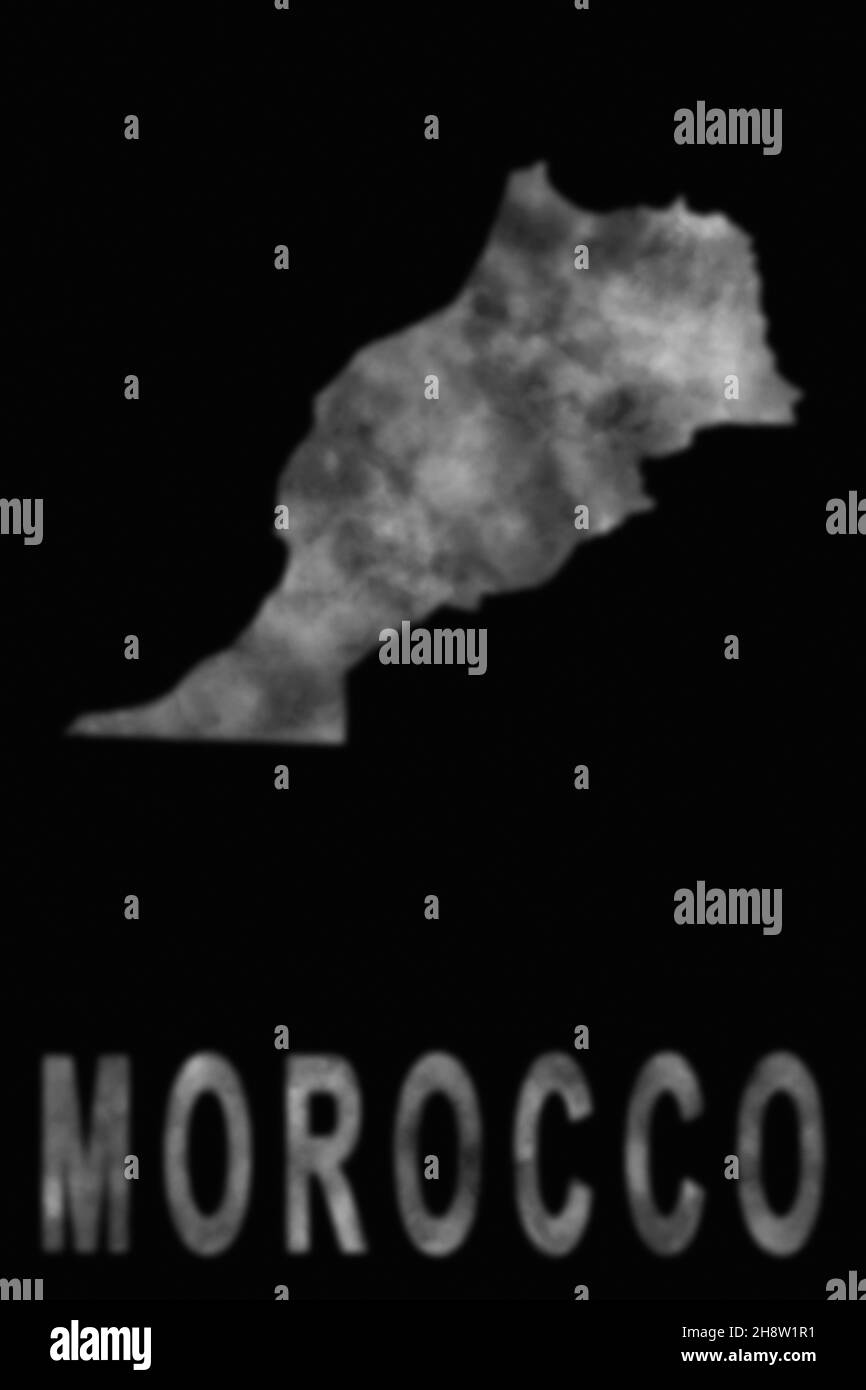 Map of Morocco made of smoke, Air pollution, ecology Stock Photo - Alamy