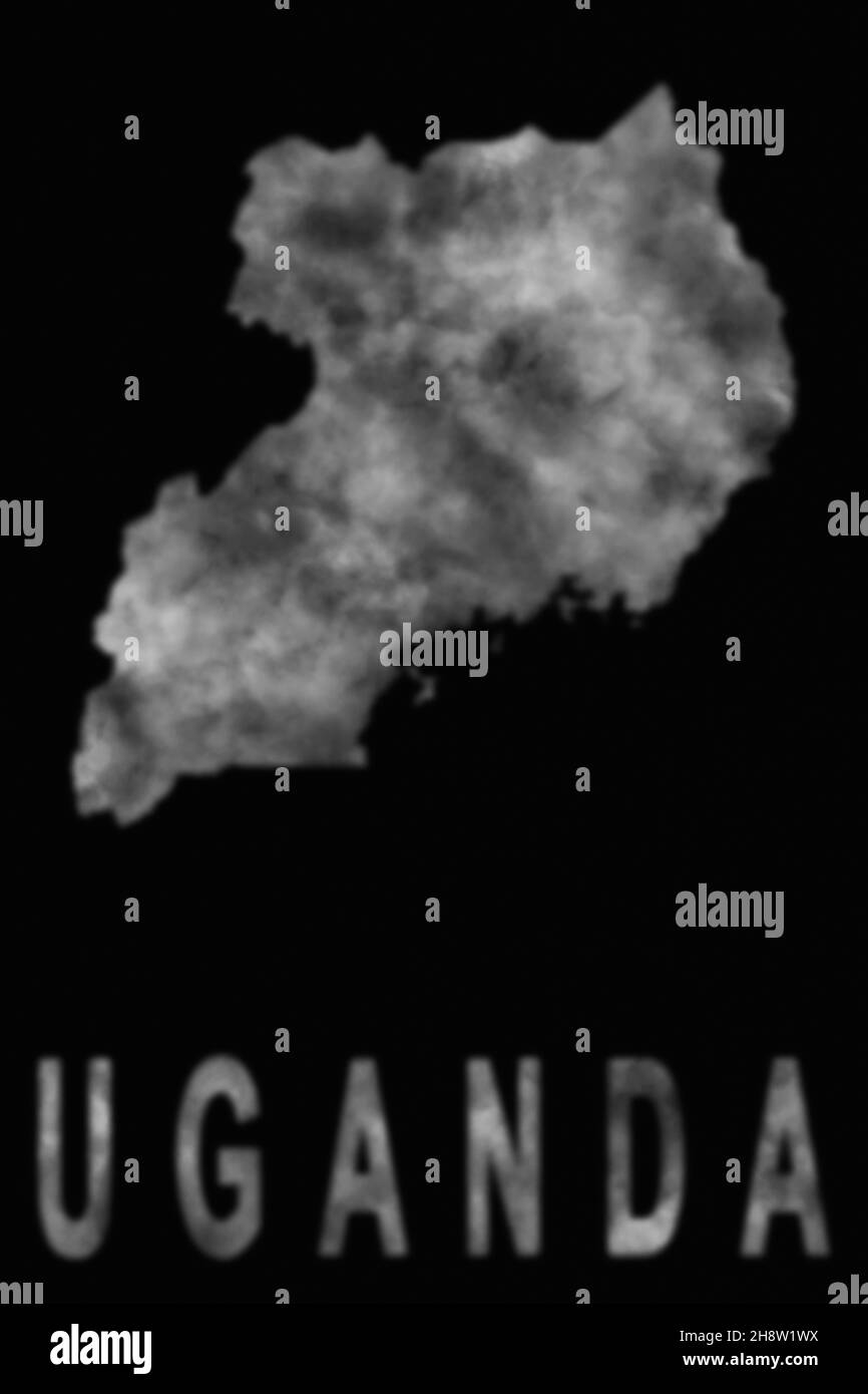 Map of Uganda made of smoke, Air pollution, ecology Stock Photo - Alamy