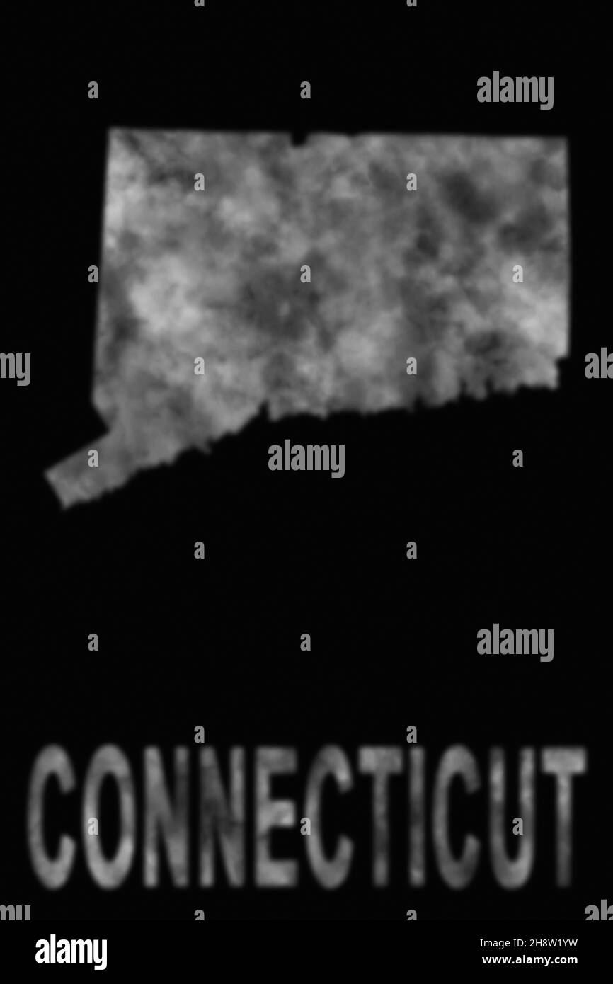 Map of Connecticut made of smoke, Air pollution, ecology Stock Photo ...