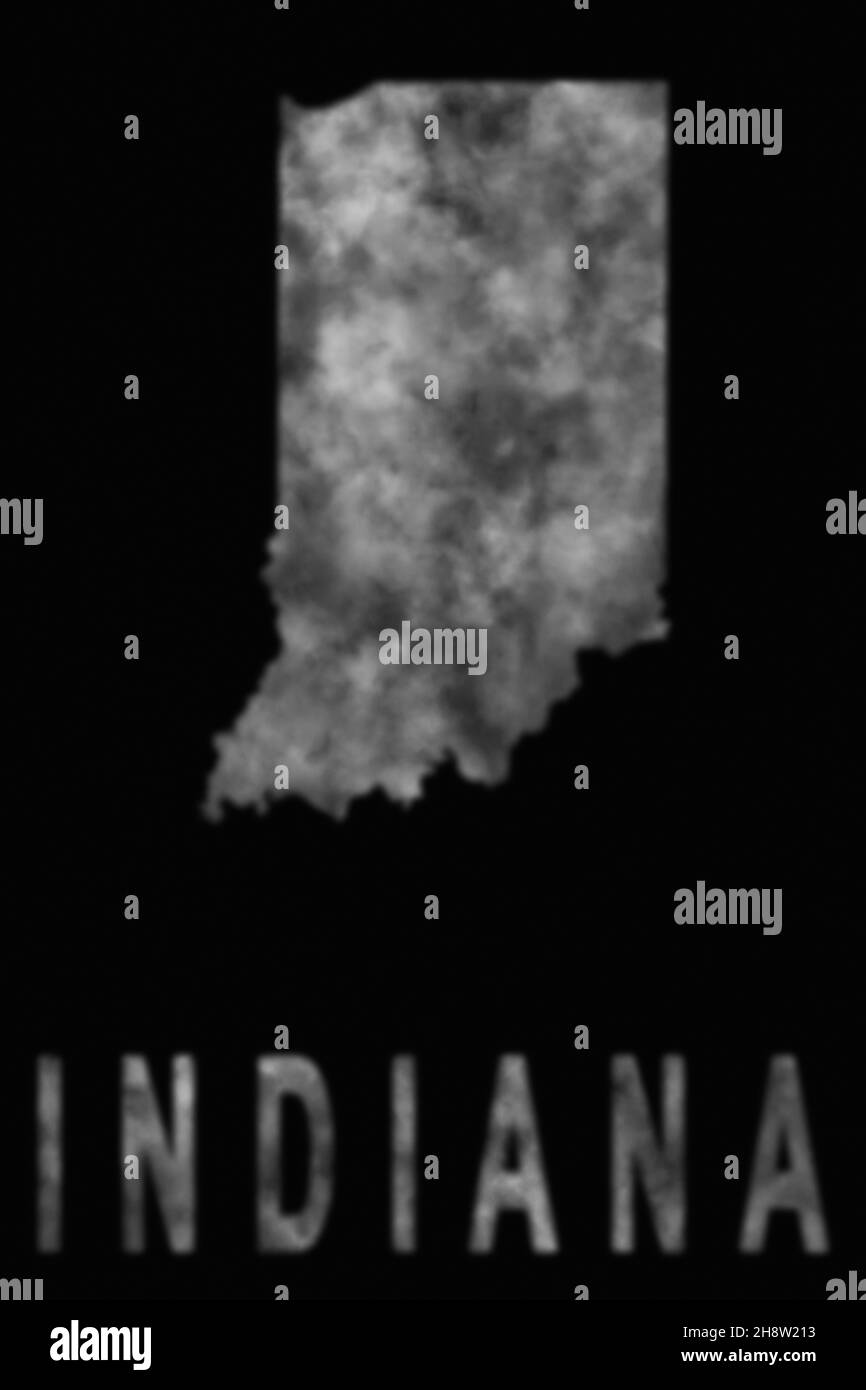 Map of Indiana made of smoke, Air pollution, ecology Stock Photo - Alamy