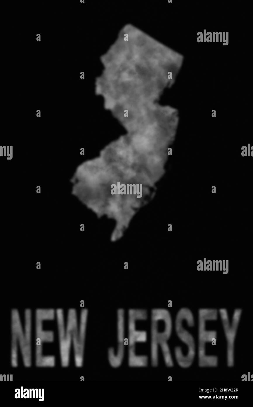 Map of New Jersey made of smoke, Air pollution, ecology Stock Photo - Alamy