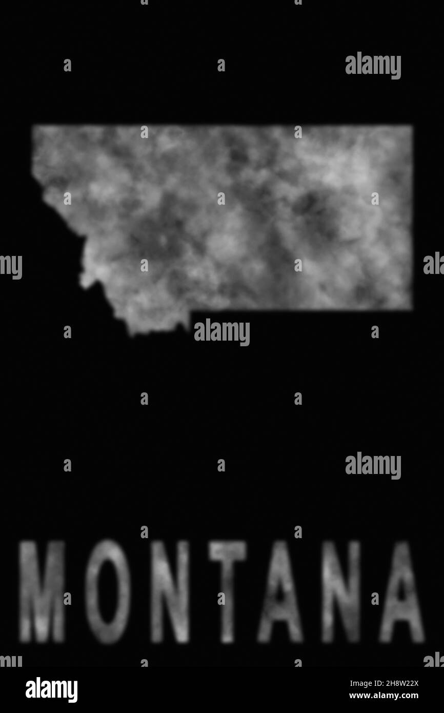 Map of Montana made of smoke, Air pollution, ecology Stock Photo - Alamy