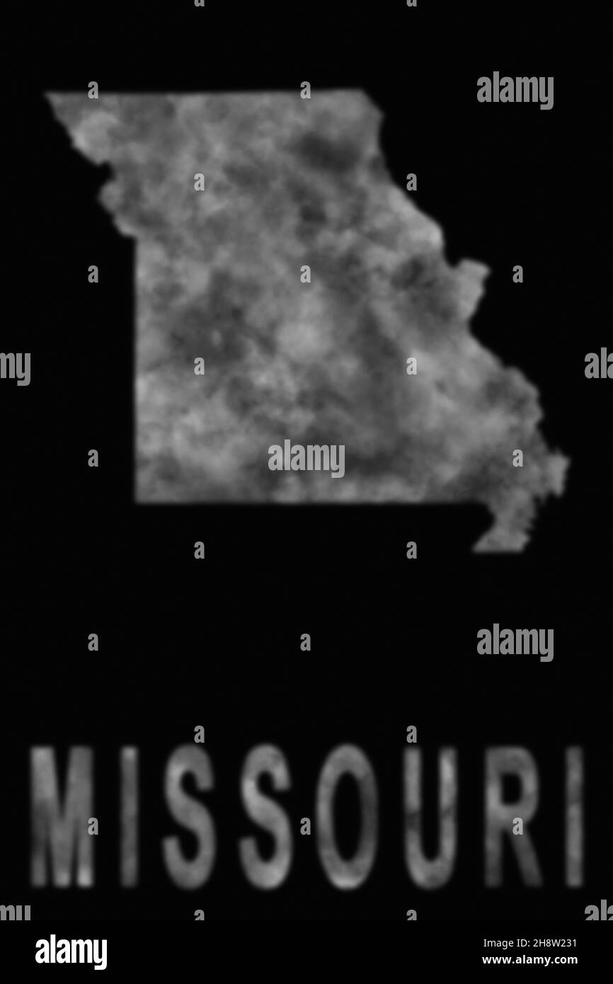 Map of Missouri made of smoke, Air pollution, ecology Stock Photo - Alamy