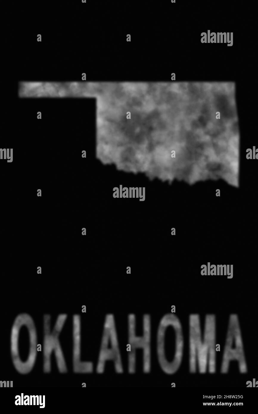 Map of Oklahoma made of smoke, Air pollution, ecology Stock Photo - Alamy