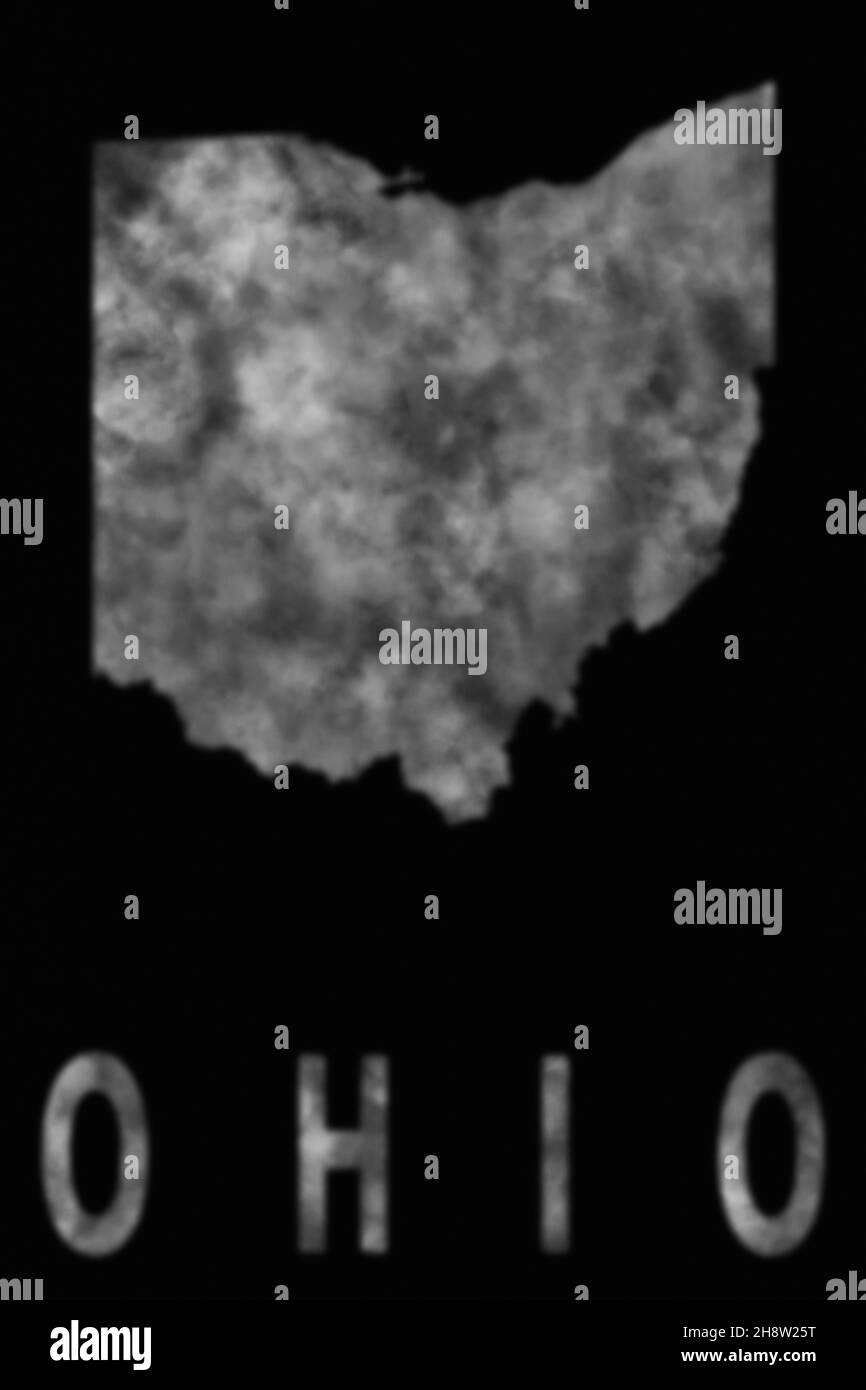 Map of Ohio made of smoke, Air pollution, ecology Stock Photo - Alamy
