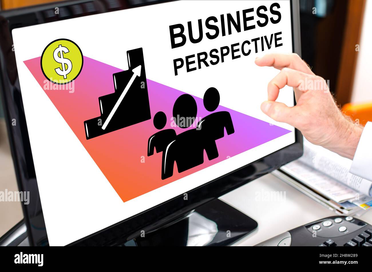 Business perspective concept shown on a computer screen Stock Photo - Alamy