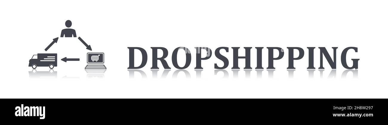 Illustration of a dropshipping concept Stock Photo - Alamy