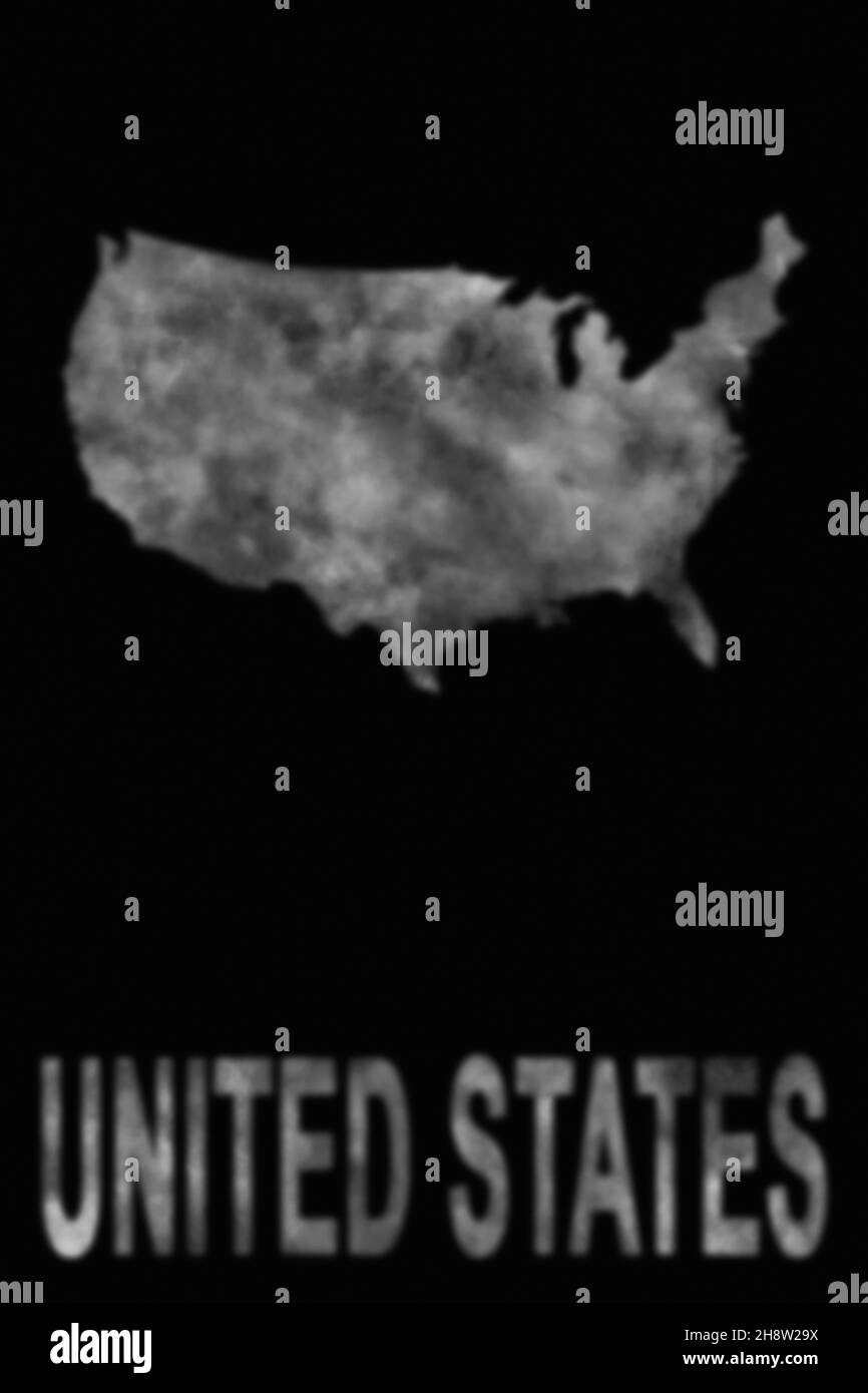 Map of United States made of smoke, Air pollution, ecology Stock Photo ...