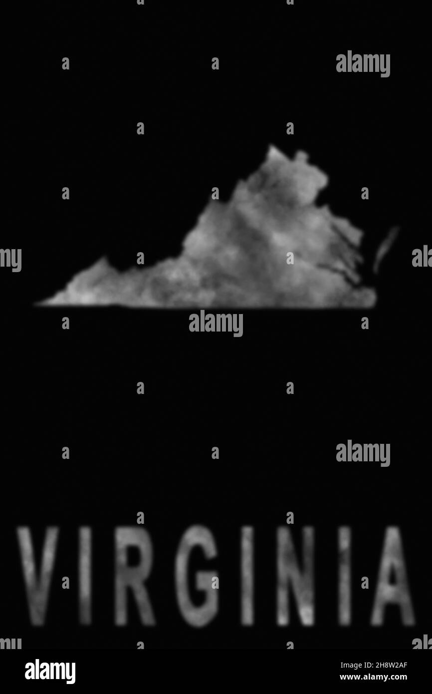 Map of Virginia made of smoke, Air pollution, ecology Stock Photo - Alamy