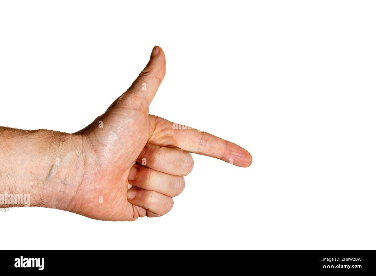 A hand with 2 finger Stock Photo - Alamy