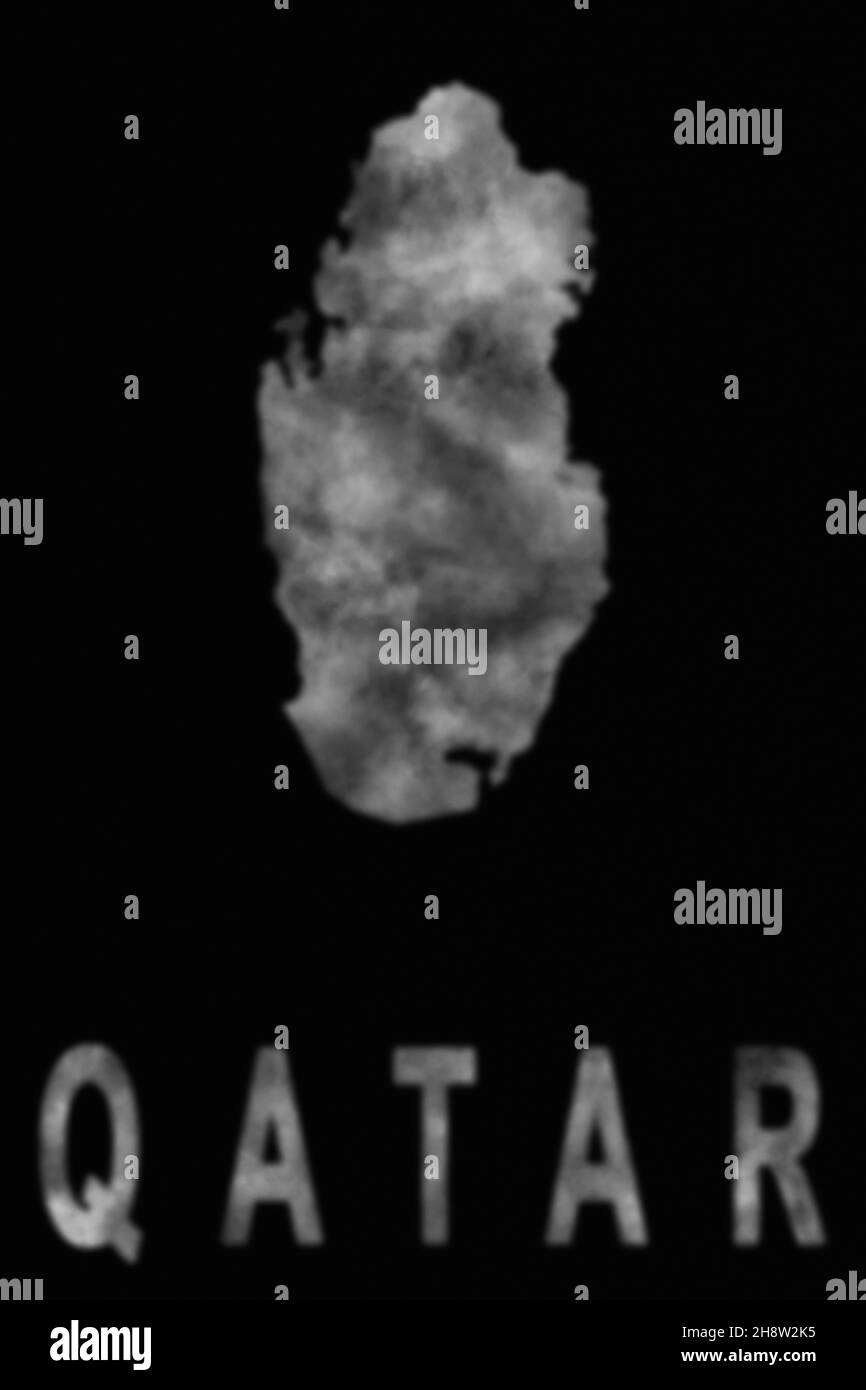 Map of Qatar made of smoke, Air pollution, ecology Stock Photo - Alamy