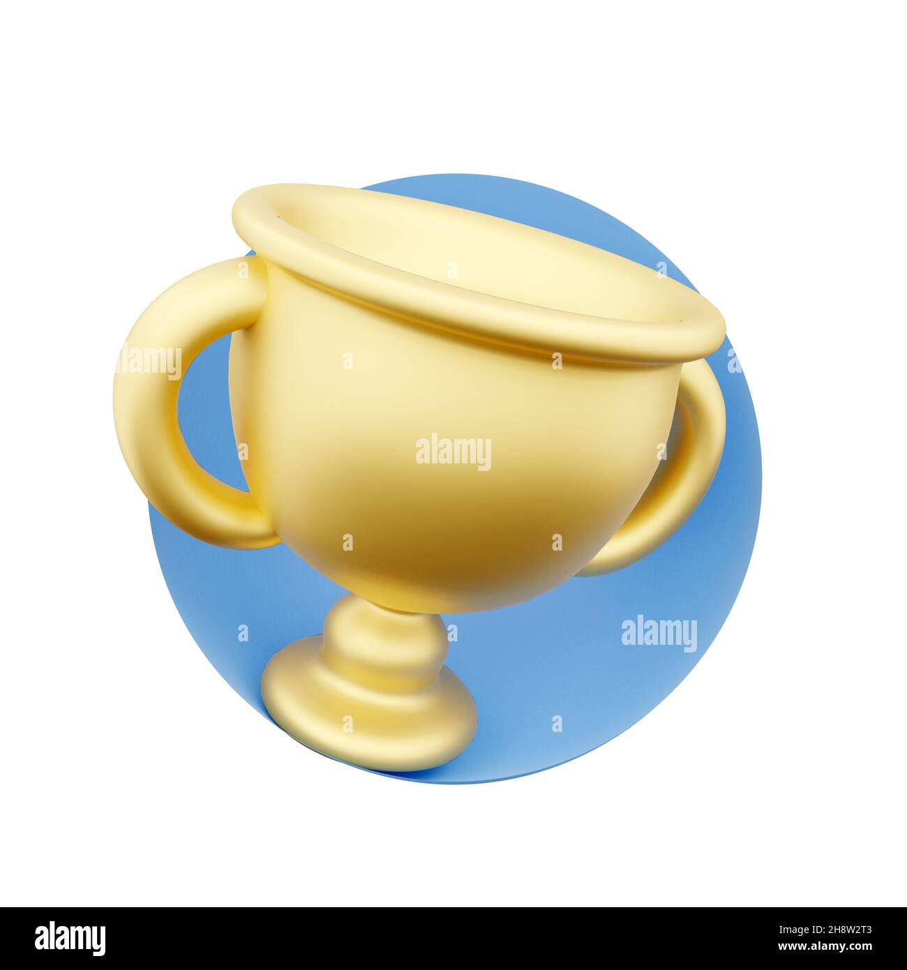 Trophy cup isolated on white background. Sport tournament award, gold ...