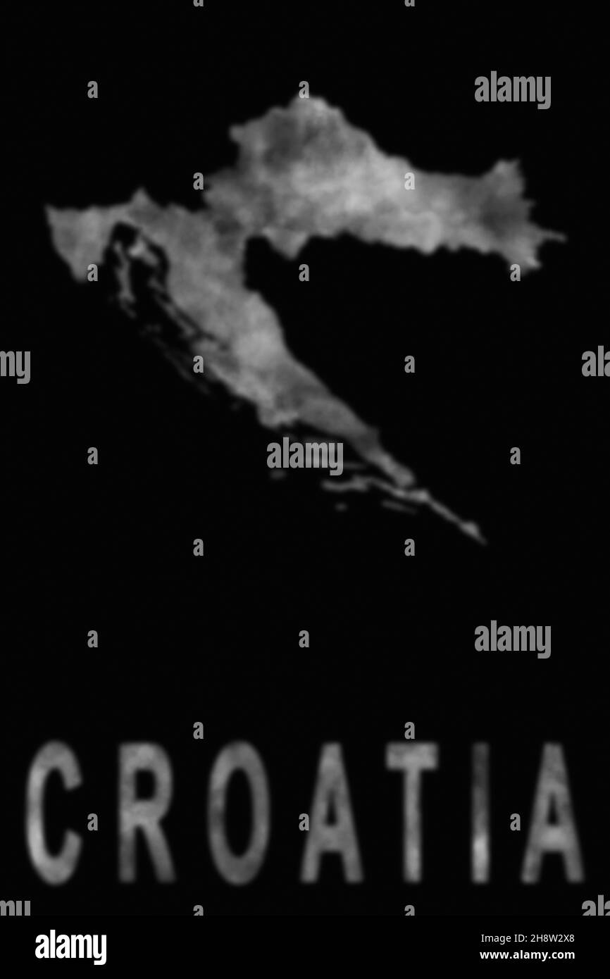 Map of Croatia made of smoke, Air pollution, ecology Stock Photo - Alamy