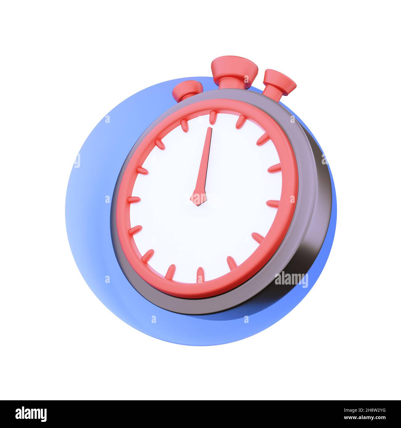 stopwatch, timer 3d render on white illustration. 3d render Stock Photo ...