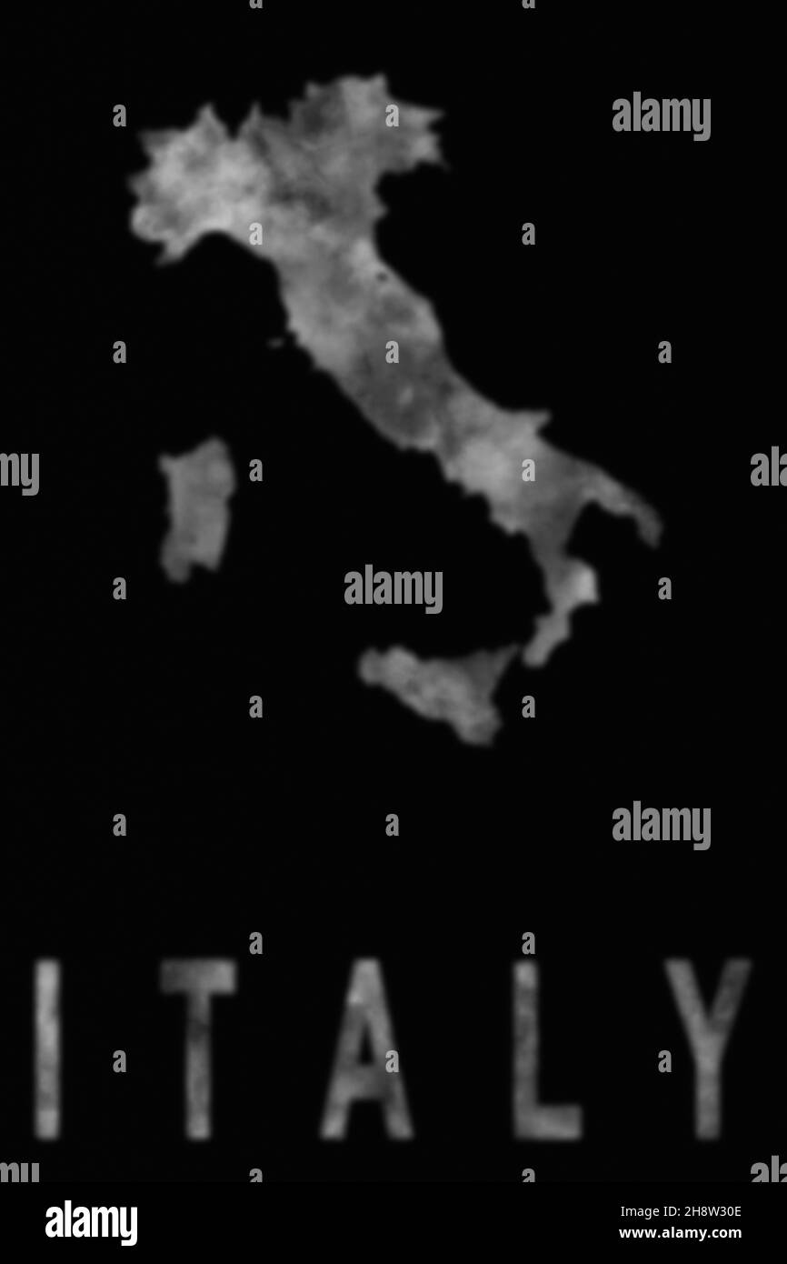 Map of Italy made of smoke, Air pollution, ecology Stock Photo - Alamy