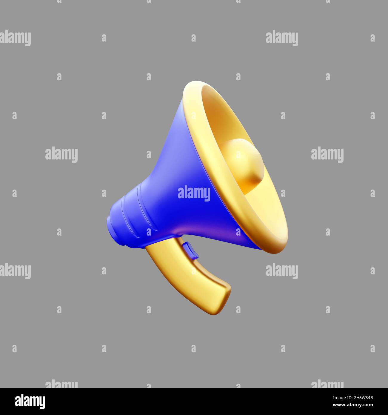 3d render megaphone, speaker, broadcast, share icon. 3d colorful ...
