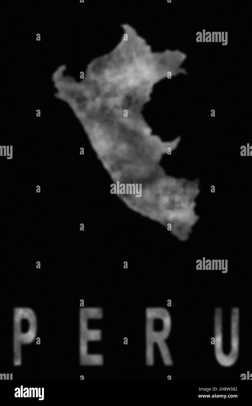 Map of Peru made of smoke, Air pollution, ecology Stock Photo - Alamy